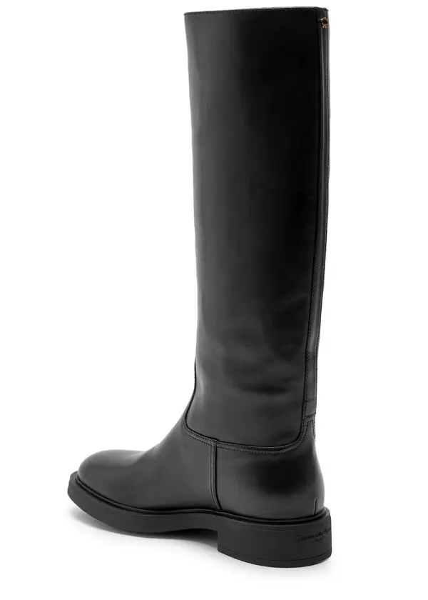 GIANVITO ROSSI Ascott Leather Knee-high Boots - Black