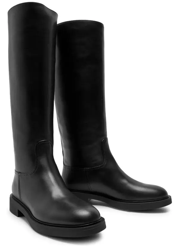 GIANVITO ROSSI Ascott Leather Knee-high Boots - Black