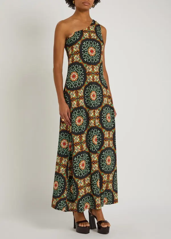 La DoubleJ Clingy Roy Printed Stretch-jersey Midi Dress