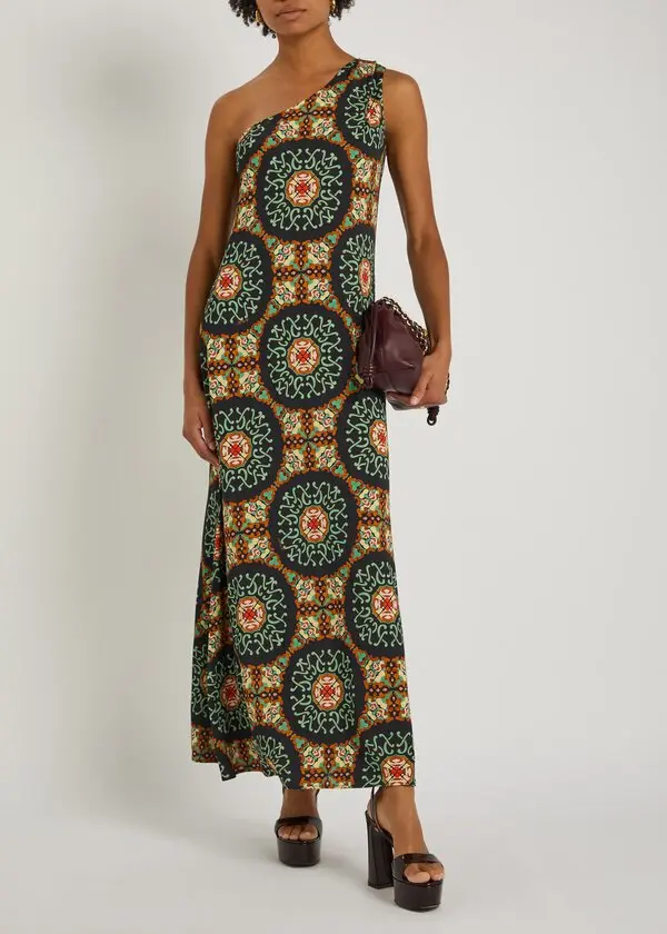 La DoubleJ Clingy Roy Printed Stretch-jersey Midi Dress