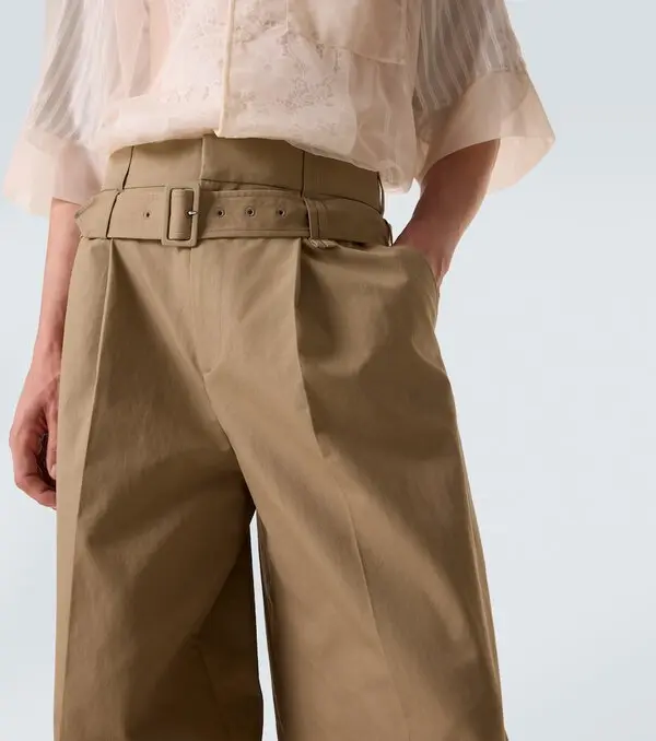 Simone Rocha Cotton-blend Canvas Wide-leg Pants