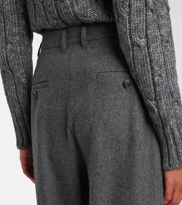 Max Mara High-rise Wool Straight Leg Trousers