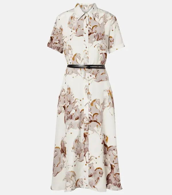 Altuzarra Kiera Printed Silk Shirt Dress - Multicoloured