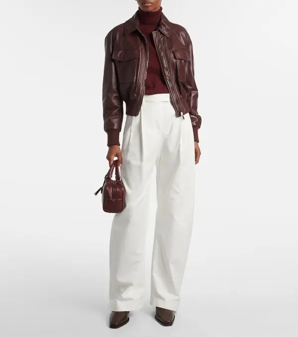 Brunello Cucinelli Monili Leather Knee-high Boots