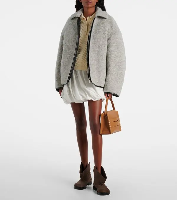 JW Anderson Wool And Cotton-blend Zip-up Jacket
