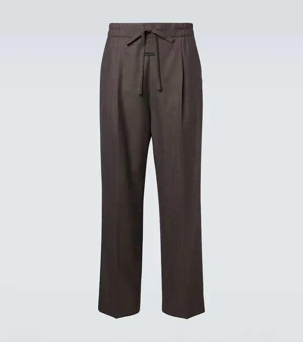 Fear Of God Virgin Wool Straight Leg Trousers - Grey
