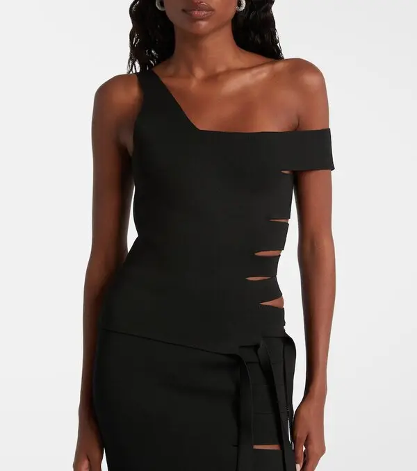 MUGLER Asymmetrical Cut-out Top