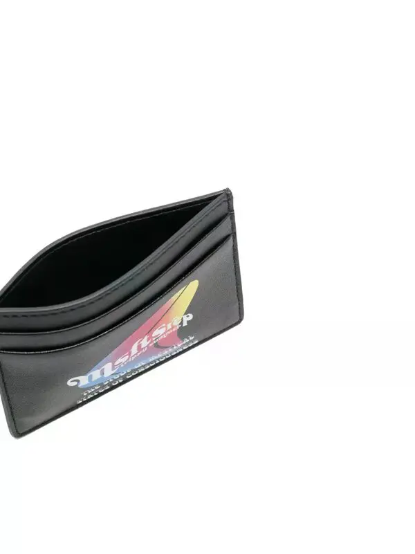 MSFTS Logo-print Faux-leather Cardholder - Black