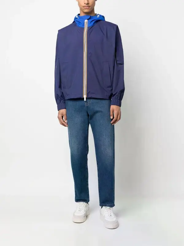 K-WAY Drawstring-hood Zip-up Jacket