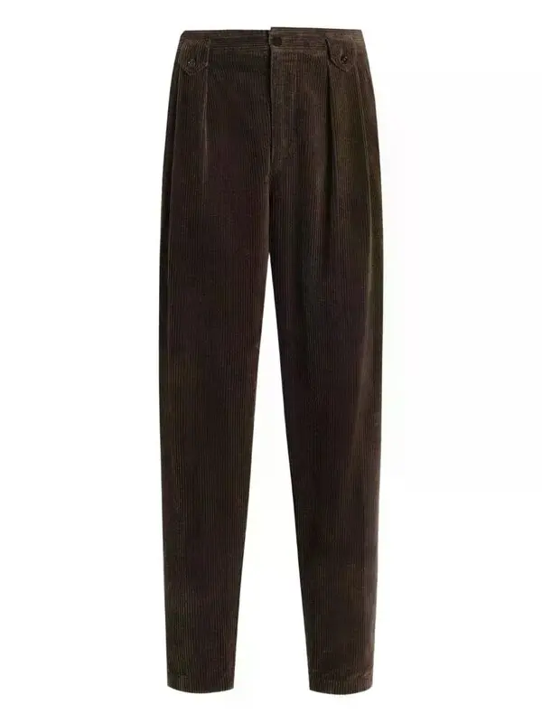 Dolce & Gabbana Pleated Corduroy Trousers - Brown