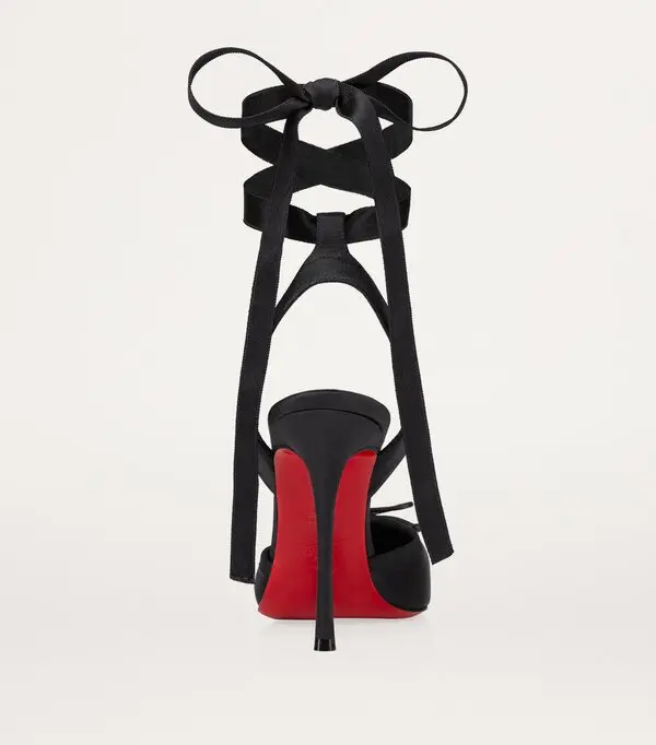 CHRISTIAN LOUBOUTIN Cassia Lace-up Satin Pumps 100 - Red