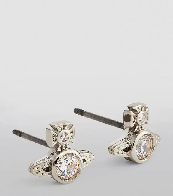 VIVIENNE WESTWOOD Mayfair Bas Relief Stud Earrings With Crystal