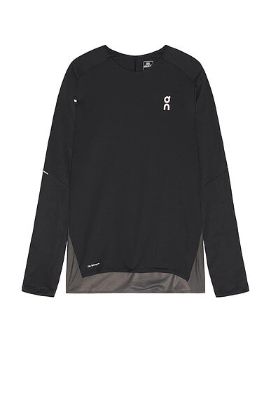On Performance Long-sleeve Technical Top - Black & Eclipse