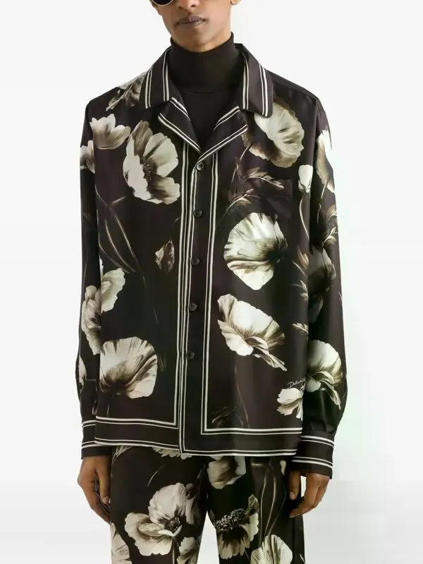 Dolce & Gabbana Poppy-print Shirt