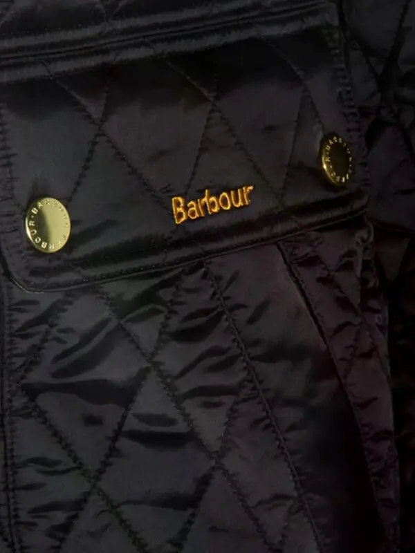 Barbour Diamond-quilted Zip-front Coat - Black