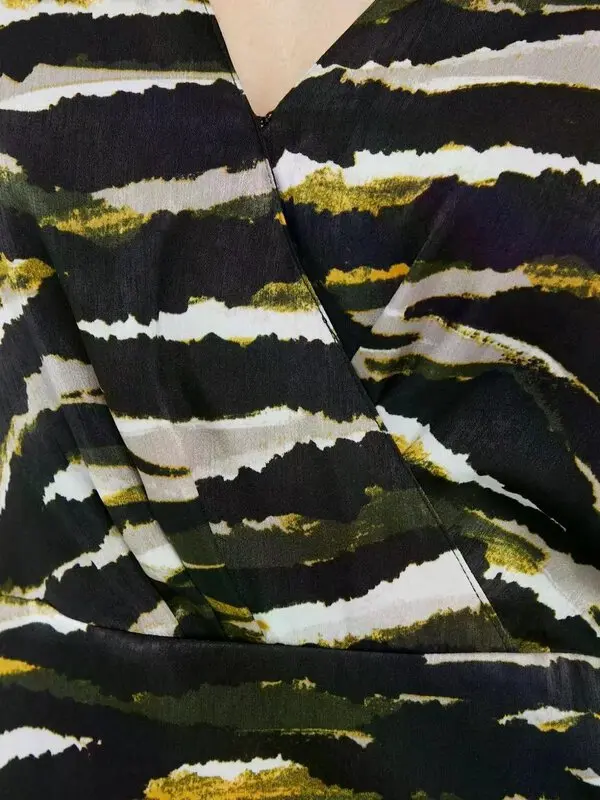 Dkny Zebra-print Wrap Mini Dress