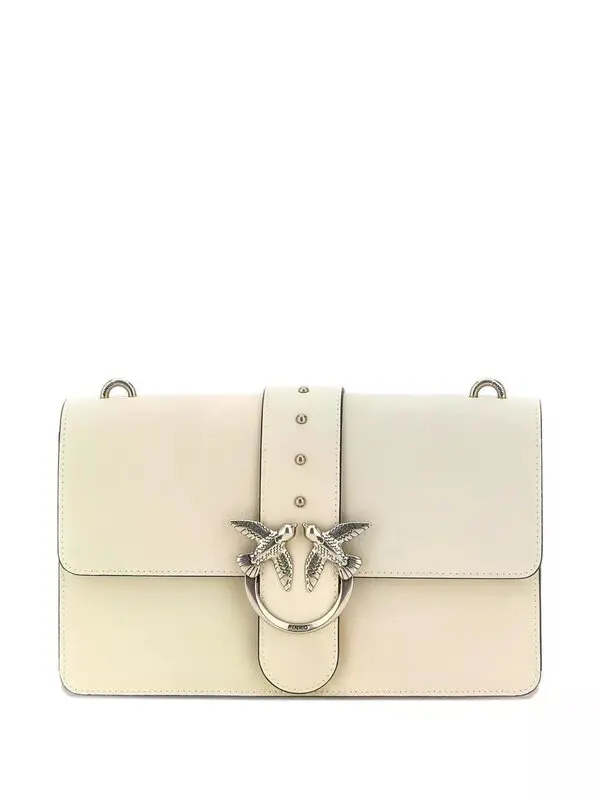 Pinko Bird-embellished Flap Cross Body Bag - Neutrals