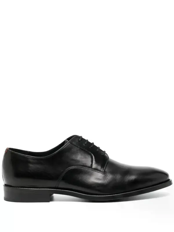 Paul Smith Almond-toe Leather Derby Shoes - Black