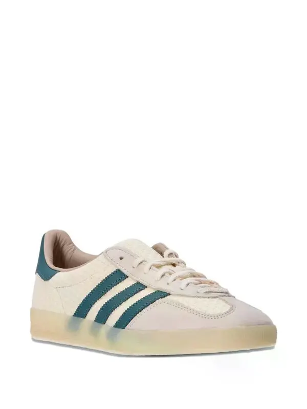 Adidas Gazelle Three-stripe Textured Sneakers - Neutrals