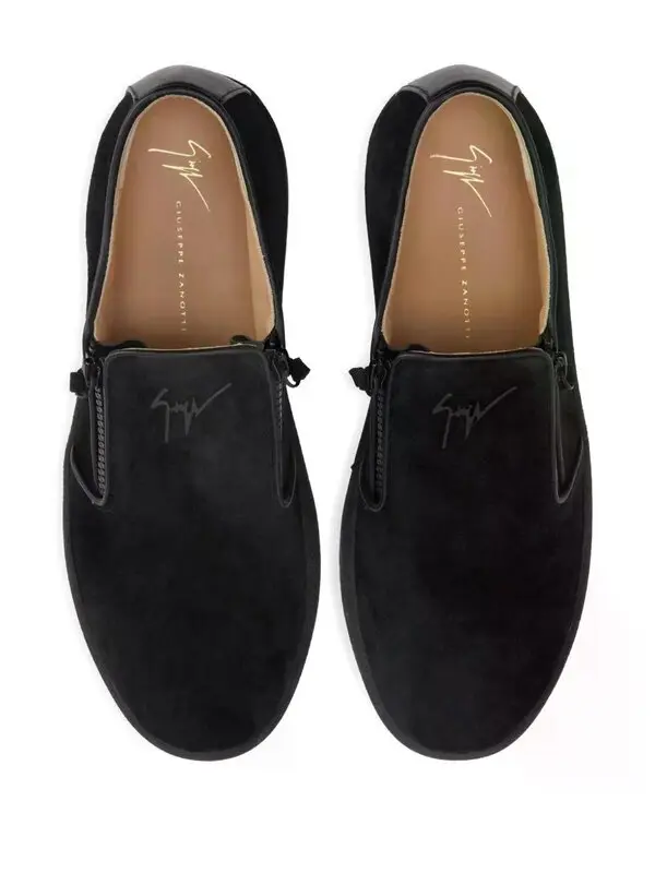 GIUSEPPE ZANOTTI Mike Zip-detail Slip-on Sneakers - Black