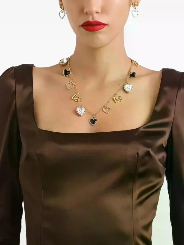 Dolce & Gabbana Midi Square-neck Satin Dress
