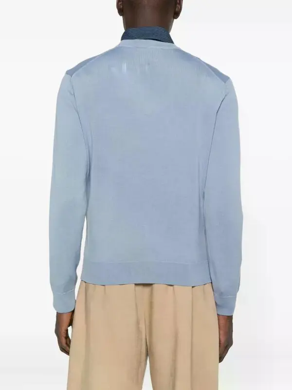Maison Kitsuné Fox Head Wool Sweater - Blue