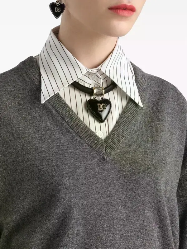 Dolce & Gabbana V-neck Tie-detail Sweater