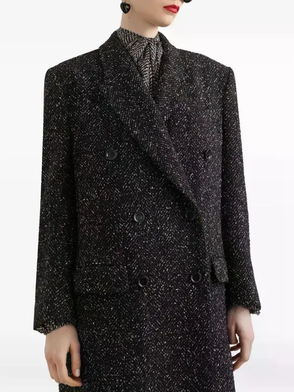 Dolce & Gabbana Herringbone Double-breasted Coat