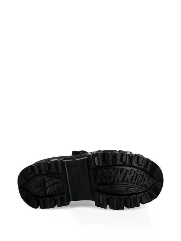 NEW ROCK Metallic Leather Platform Sneakers