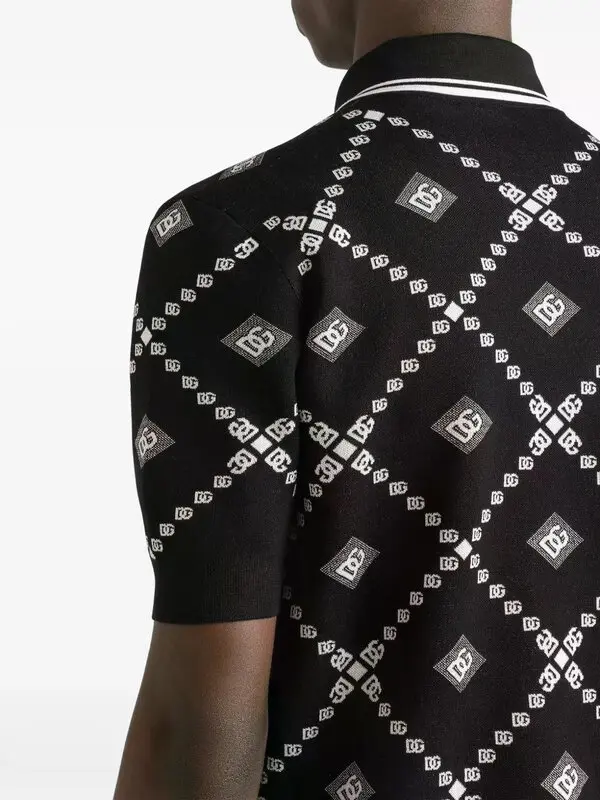 Dolce & Gabbana Logo-pattern Polo Shirt