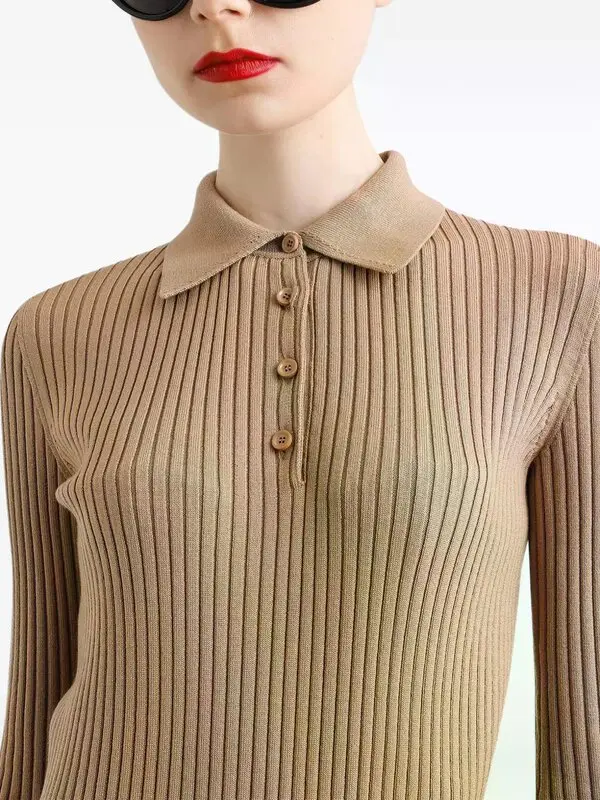 Dolce & Gabbana Ribbed Polo Top