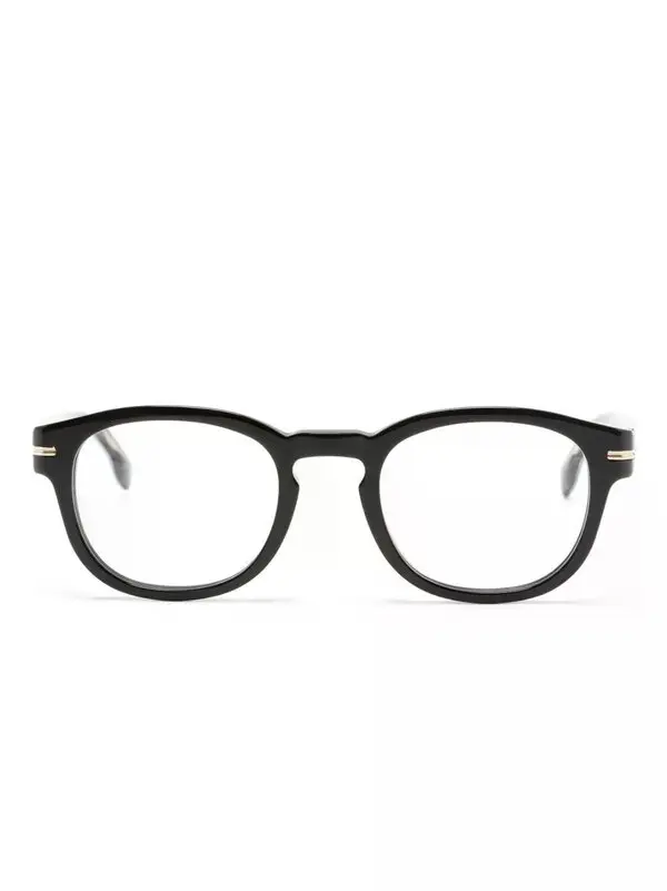 BOSS Round Frame Eyeglasses - Black