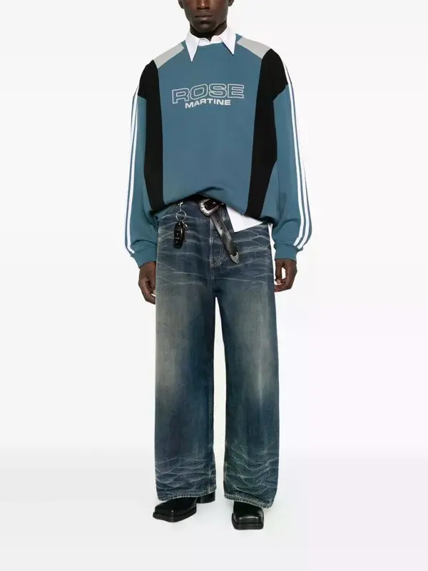 Martine Rose Paneled Striped Sweatshirt