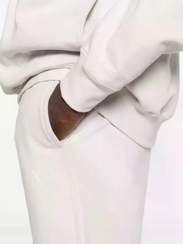Y3 Cotton Drawstring Trousers With Elasticated Cuffs