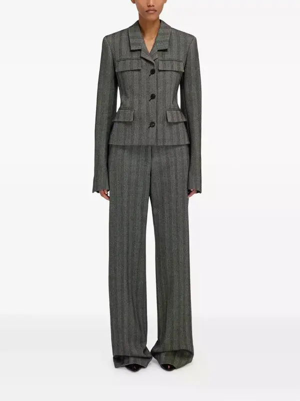 FERRAGAMO Chevron-pattern Trousers