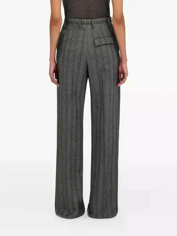 FERRAGAMO Chevron-pattern Trousers