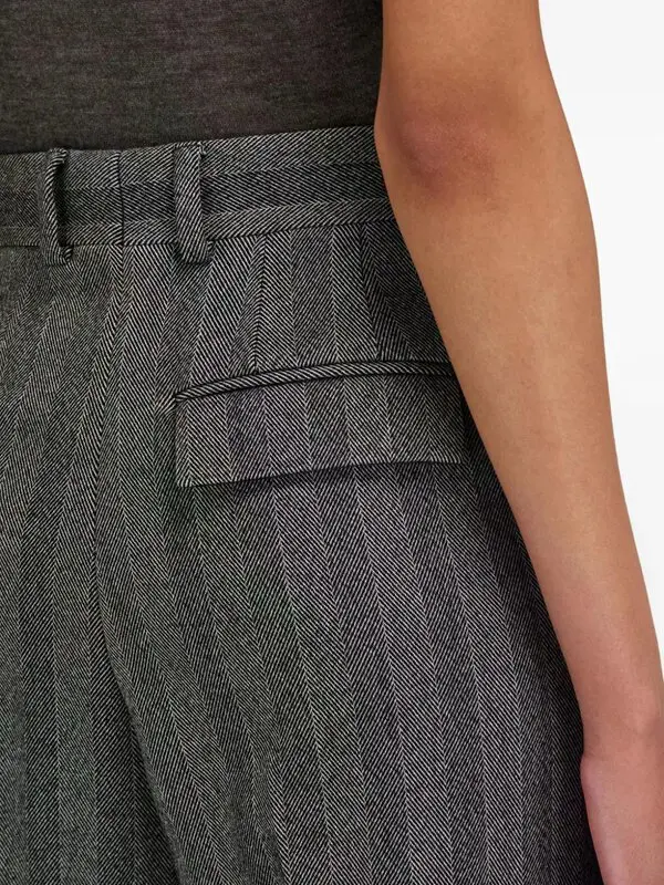 FERRAGAMO Chevron-pattern Trousers