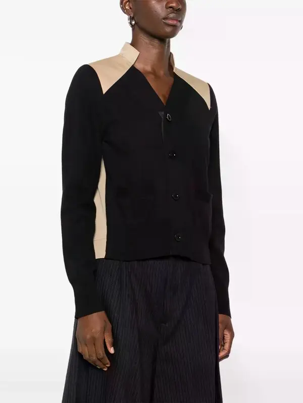 Sacai Contrast Panel Gabardine Cardigan