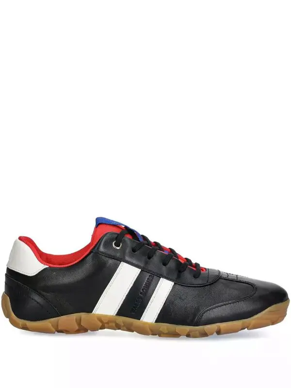WALES BONNER Leather Stripe Low Top Sneakers - Black