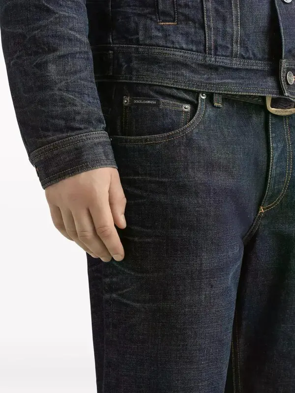 Dolce & Gabbana Logo Plaque Loose Fit Jeans