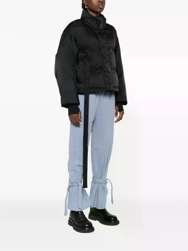 Y3 Quilted Puffer Jacket With Belted Waist