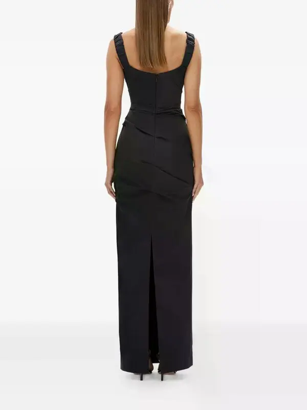 Rachel Gilbert Camille Draped Cut-out Gown