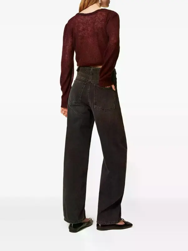 TWINSET High-waist Belted Maxi Jeans - Black