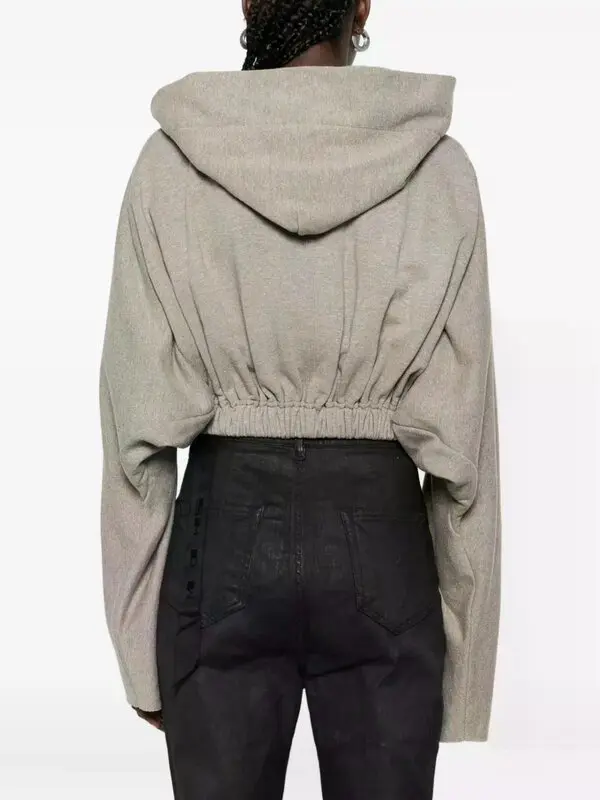 Rick Owens Cropped Drawstring Hoodie