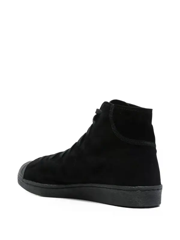 Y3 Suede Lace-up High Top Flat Shoes