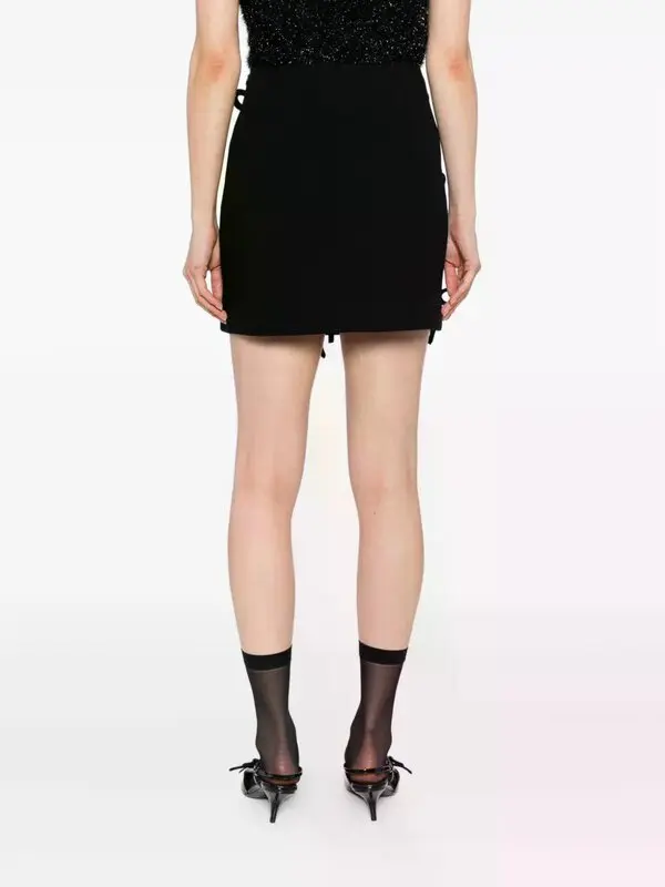 MSGM Bow Embellished Mini Skirt