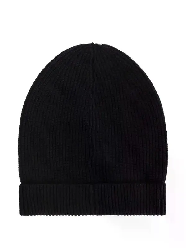 Dolce & Gabbana Ribbed Beanie With Logo Patch