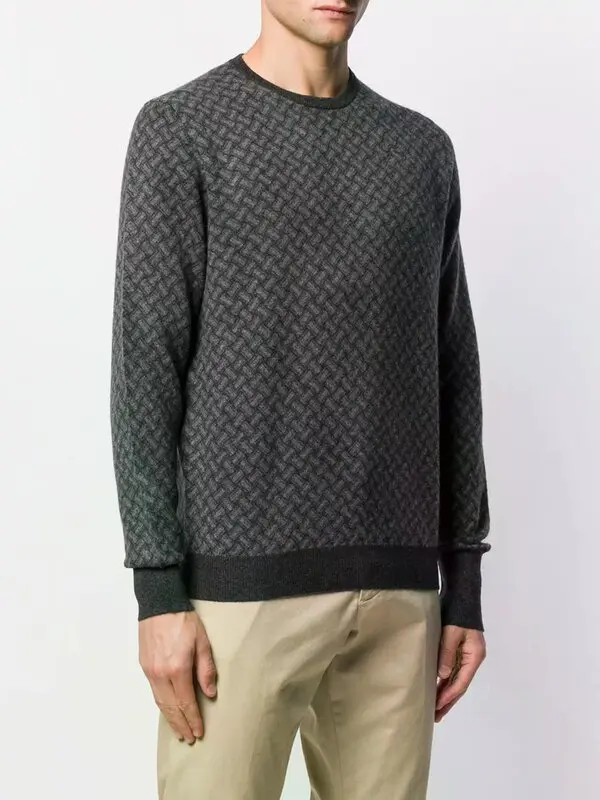 DRUMOHR Crew Neck Cashmere Sweater - Grey