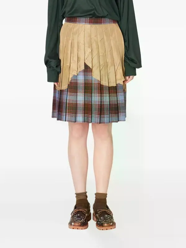 Kolor Pleated Panel Mini Skirt