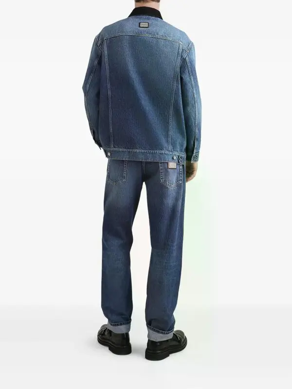 Dolce & Gabbana Corduroy-collar Denim Jacket
